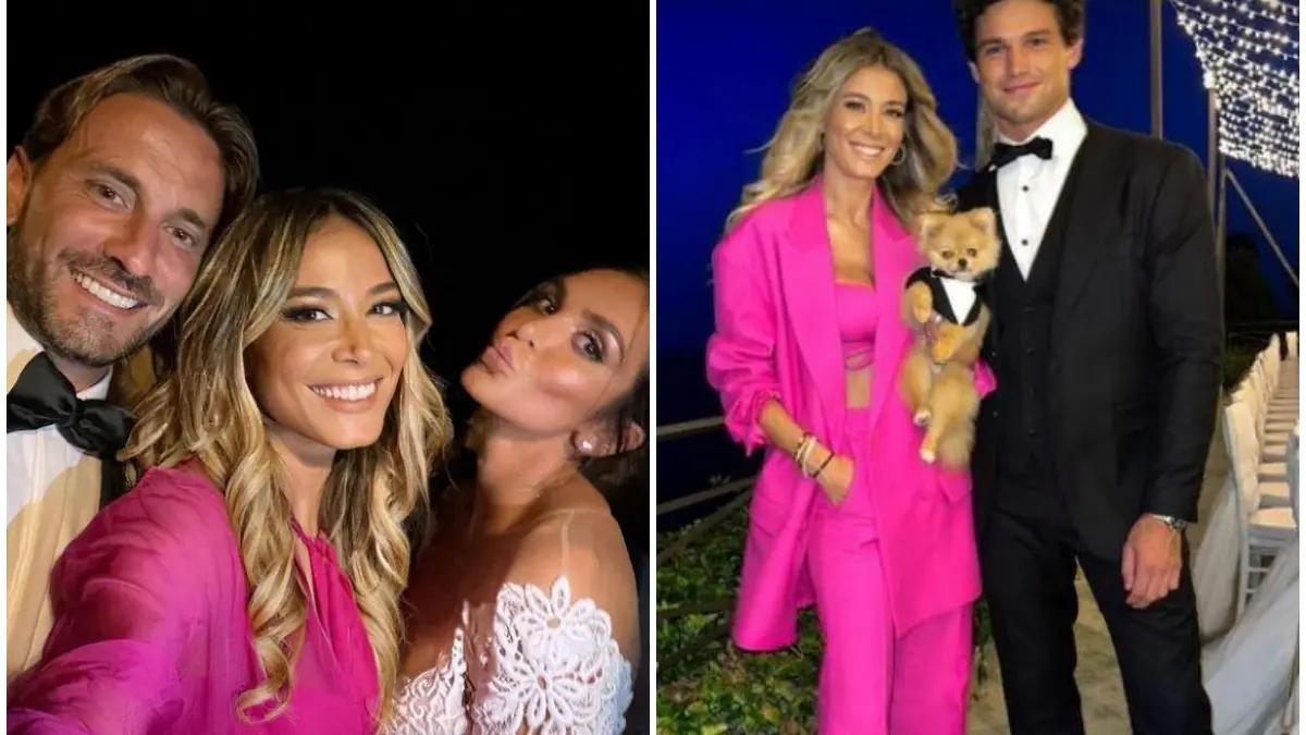 Diletta Leotta with her new partner at her brother Mirko's wedding