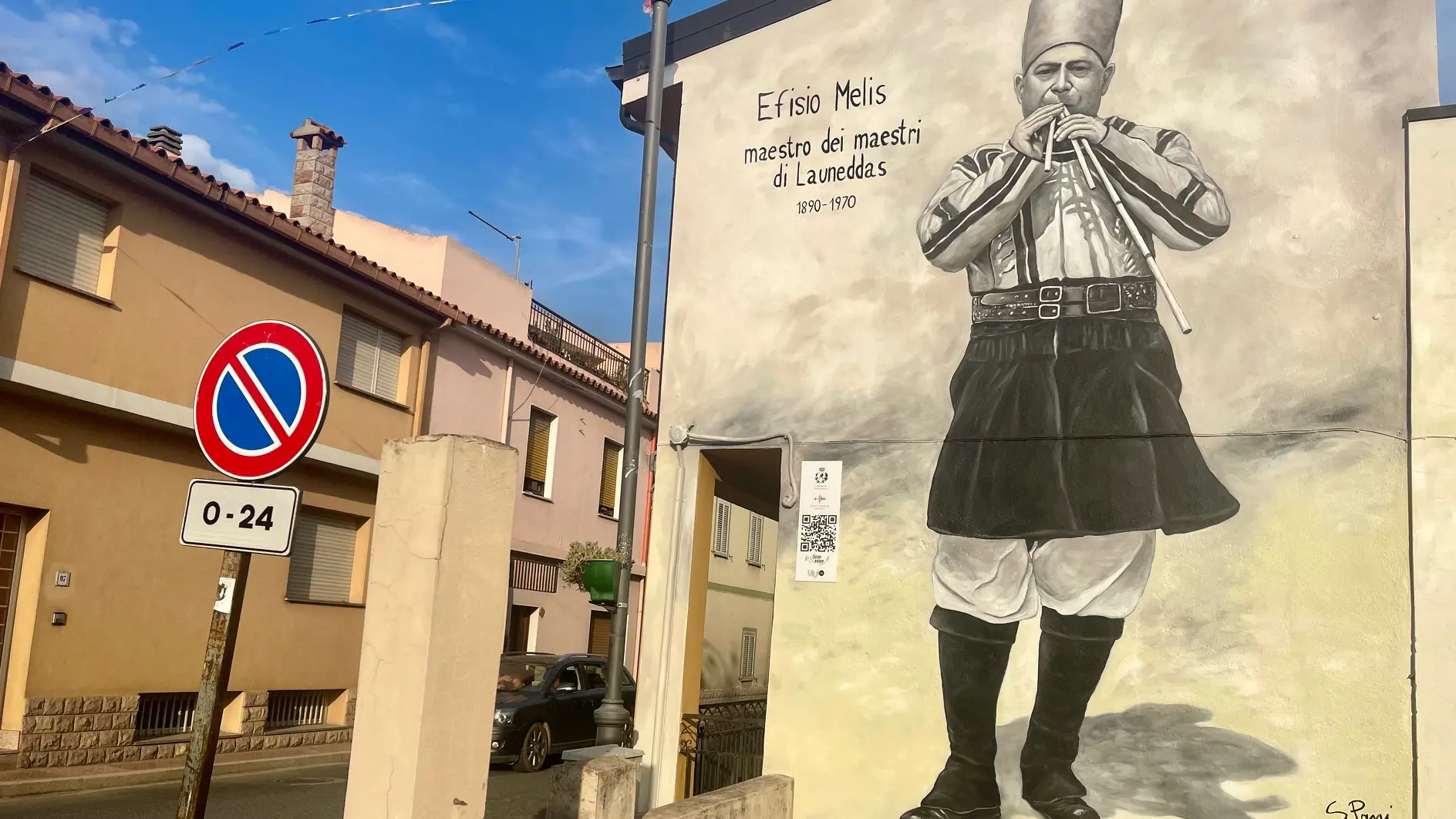 Villaputzu, a giant mural to pay homage to the master of launeddas ...