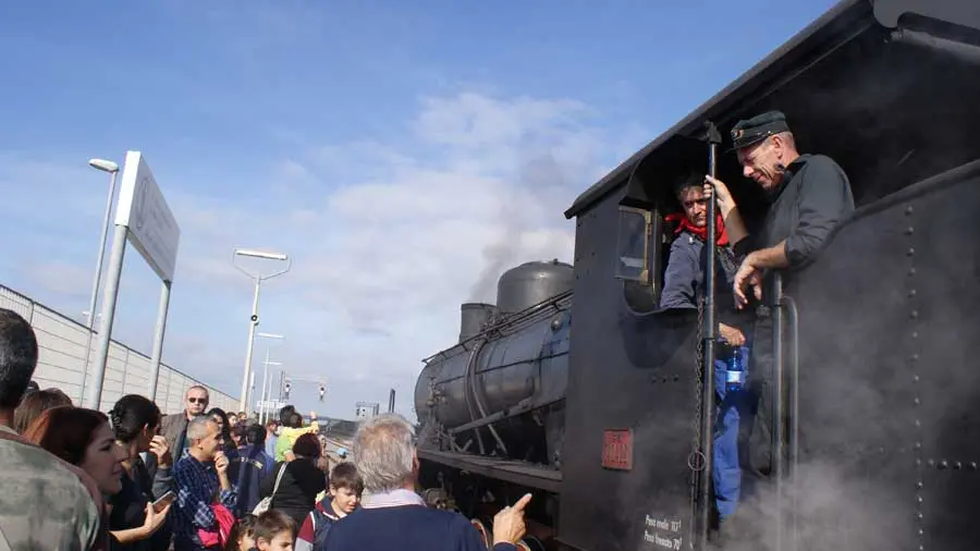 Col treno storico alla mostra dello zafferano di San Gavino Monreale