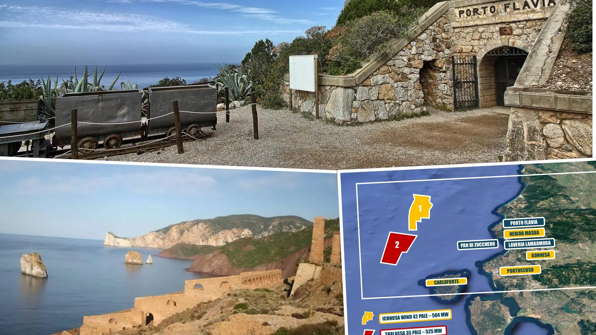 Pan di Zucchero, wind assault on Porto Flavia