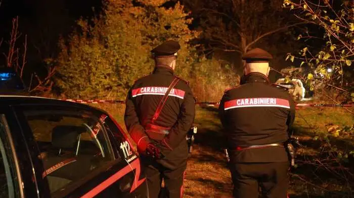 Charred body in the Modena area