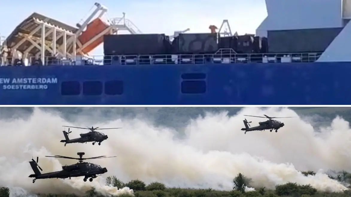 Ships loaded with military vehicles in the port of Cagliari, NATO ...